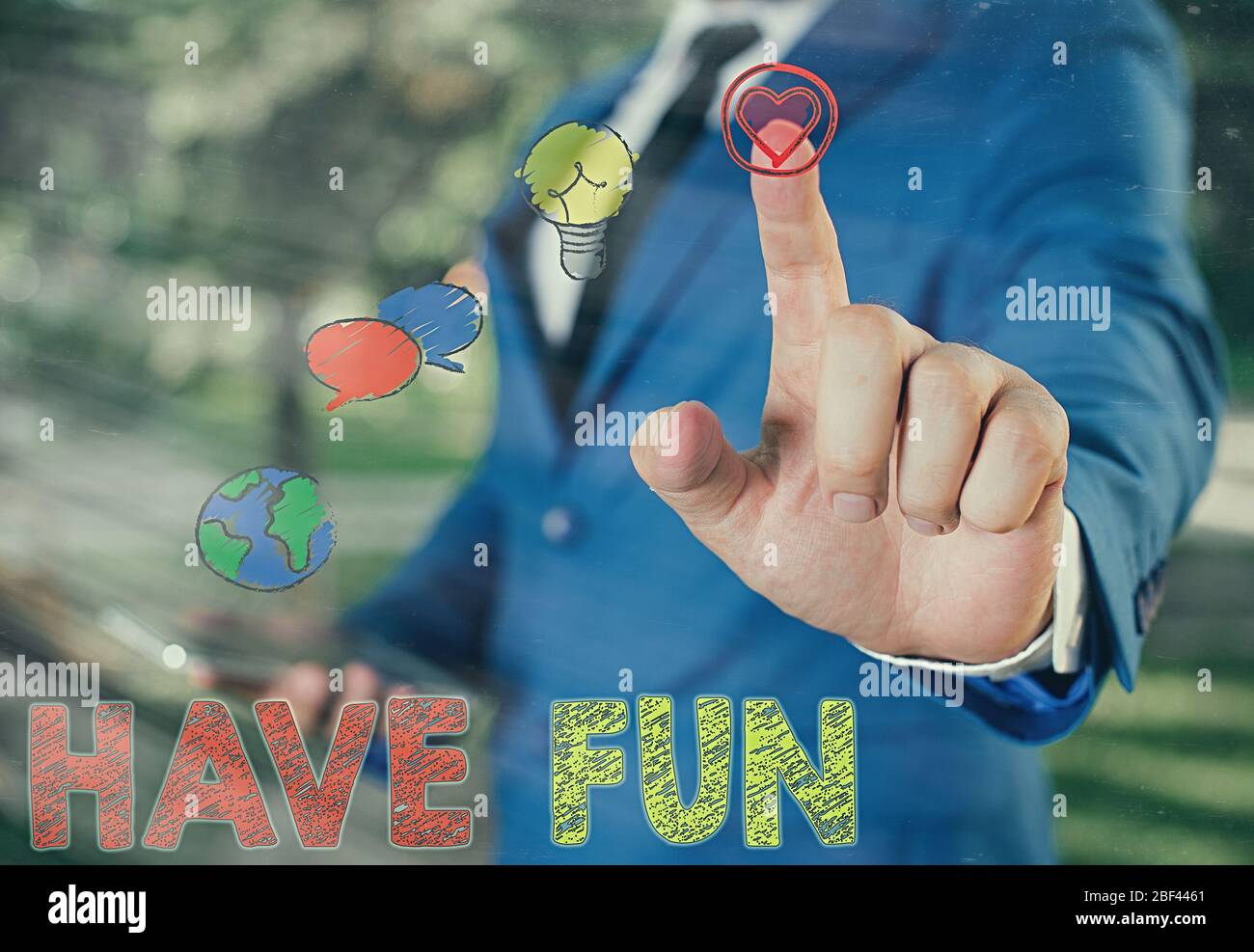 Text sign showing Have Fun. Business photo text wish somebody good and ...