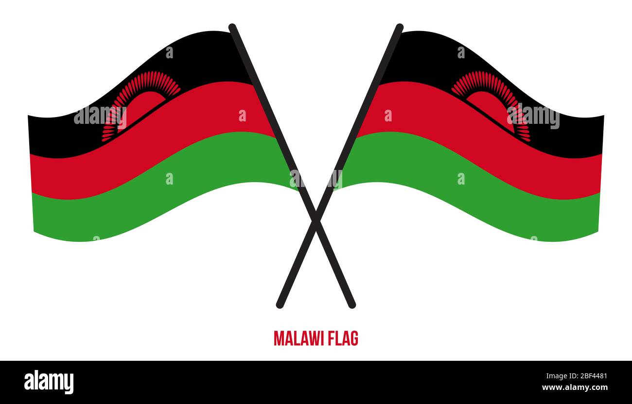 Malawi Flag Waving Vector Illustration on White Background. Malawi ...