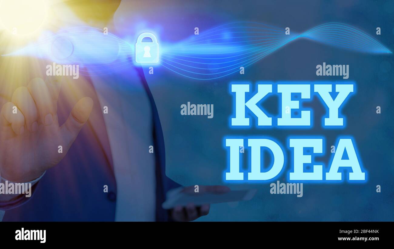 Conceptual hand writing showing Key Idea. Concept meaning Exceptional ...
