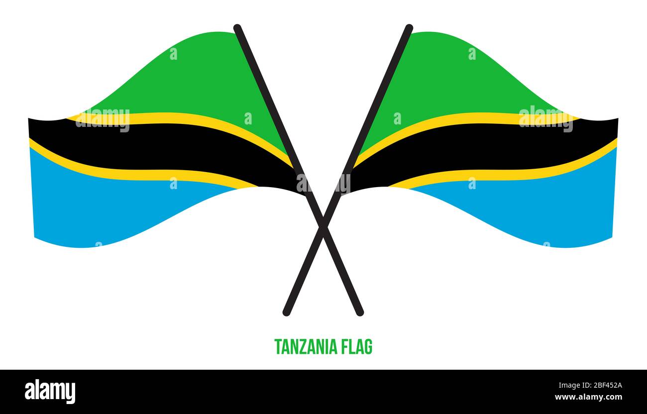 Tanzania Flag Waving Vector Illustration On White Background Tanzania