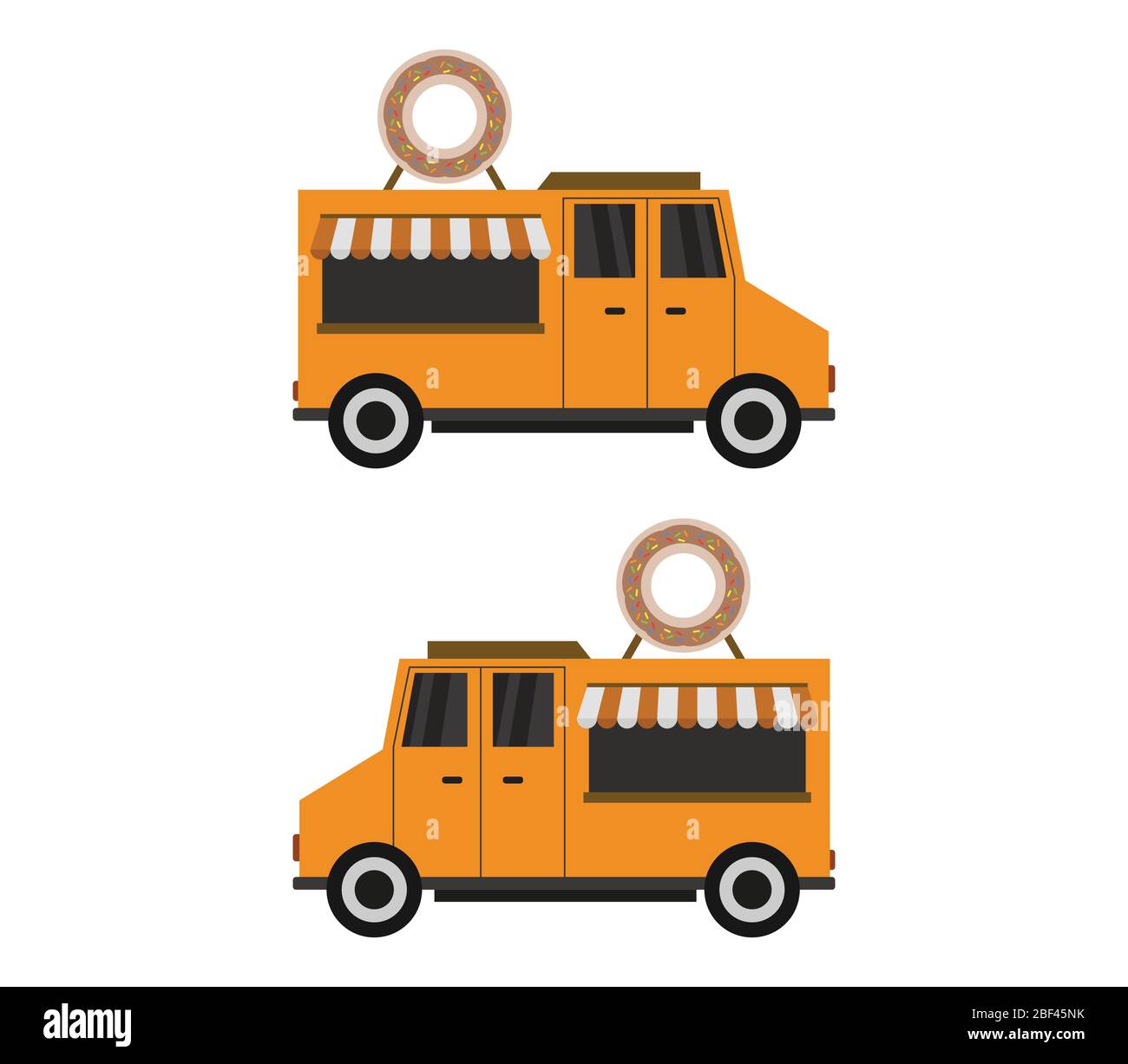 donut truck icon illustrated in vector on white background Stock Vector ...