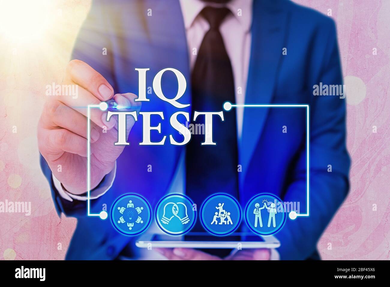 Handwriting text writing Iq Test. Conceptual photo attempt to measure ...