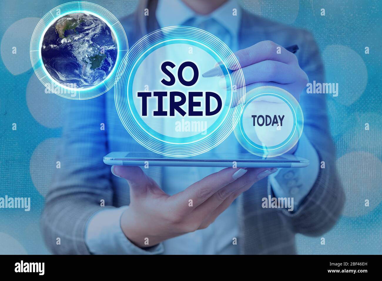 Text sign showing So Tired. Business photo text drained of strength and ...