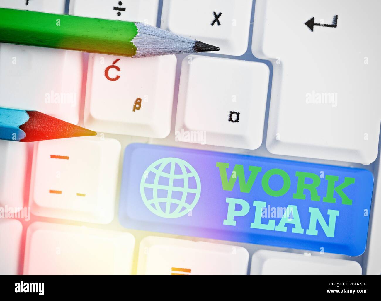 Text sign showing Work Plan. Business photo text project to be ...