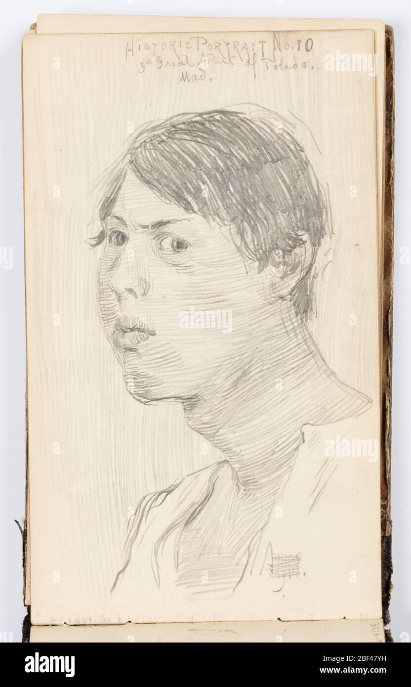 Sketchbook Page Historic Portrait No 10 SelfPortrait. Self-portrait of ...