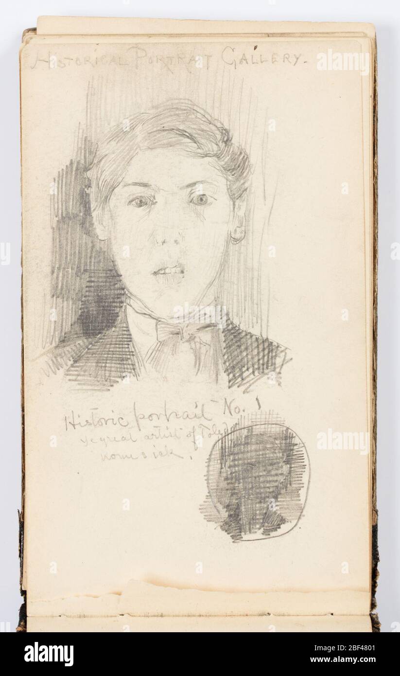 Sketchbook Page Historic Portrait No 1 SelfPortrait. Self-portrait of ...