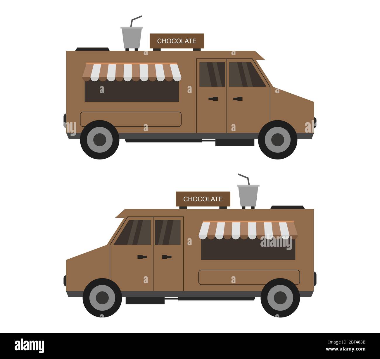chocolate truck icon illustrated in vector on white background Stock ...