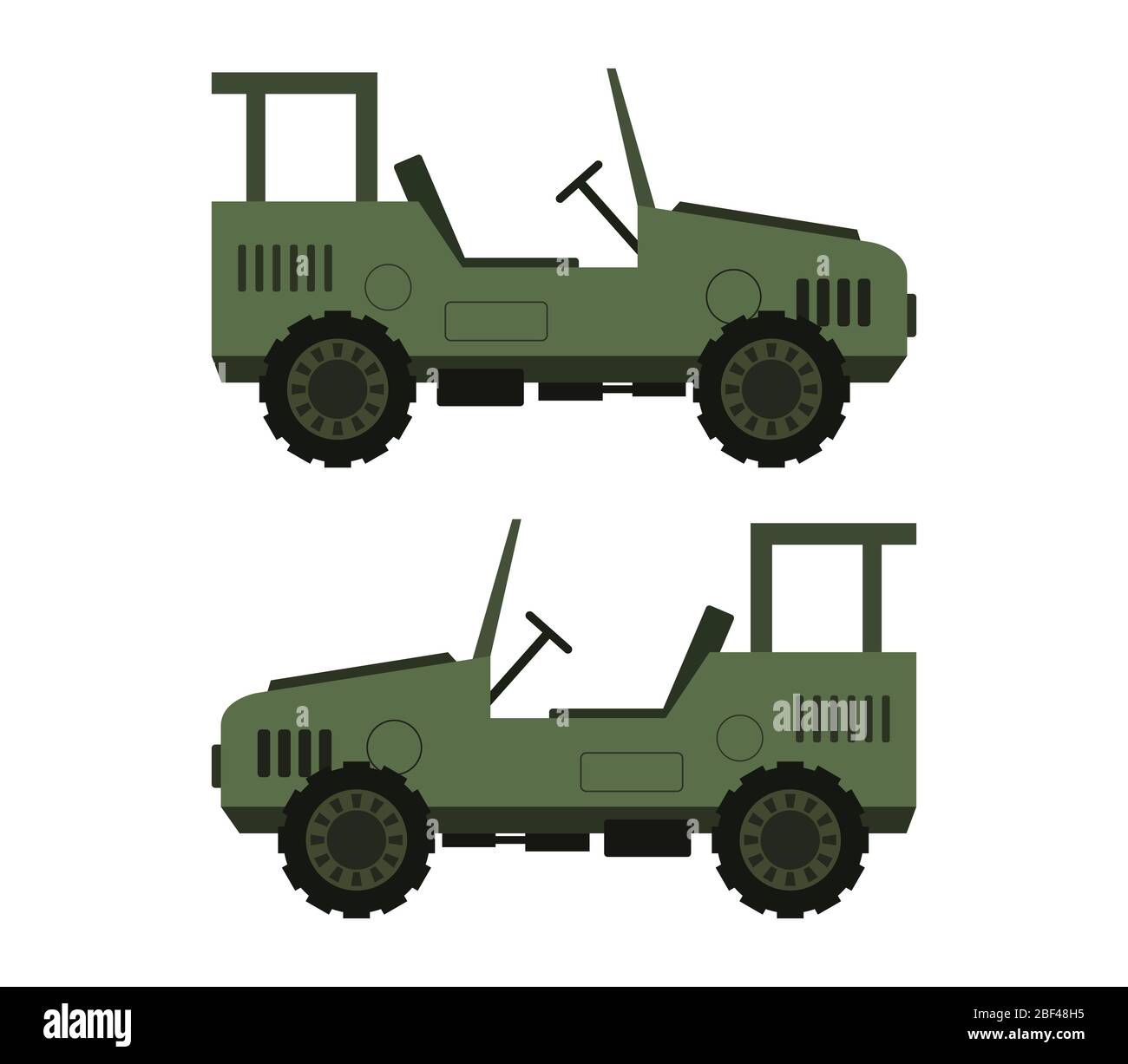 military jeep icon illustrated in vector on white background Stock ...