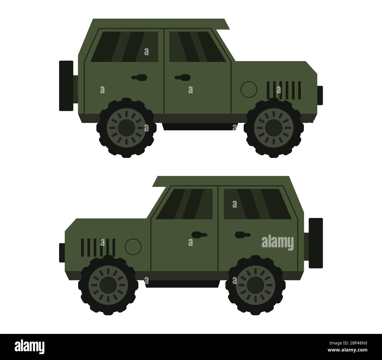 military jeep icon illustrated in vector on white background Stock ...