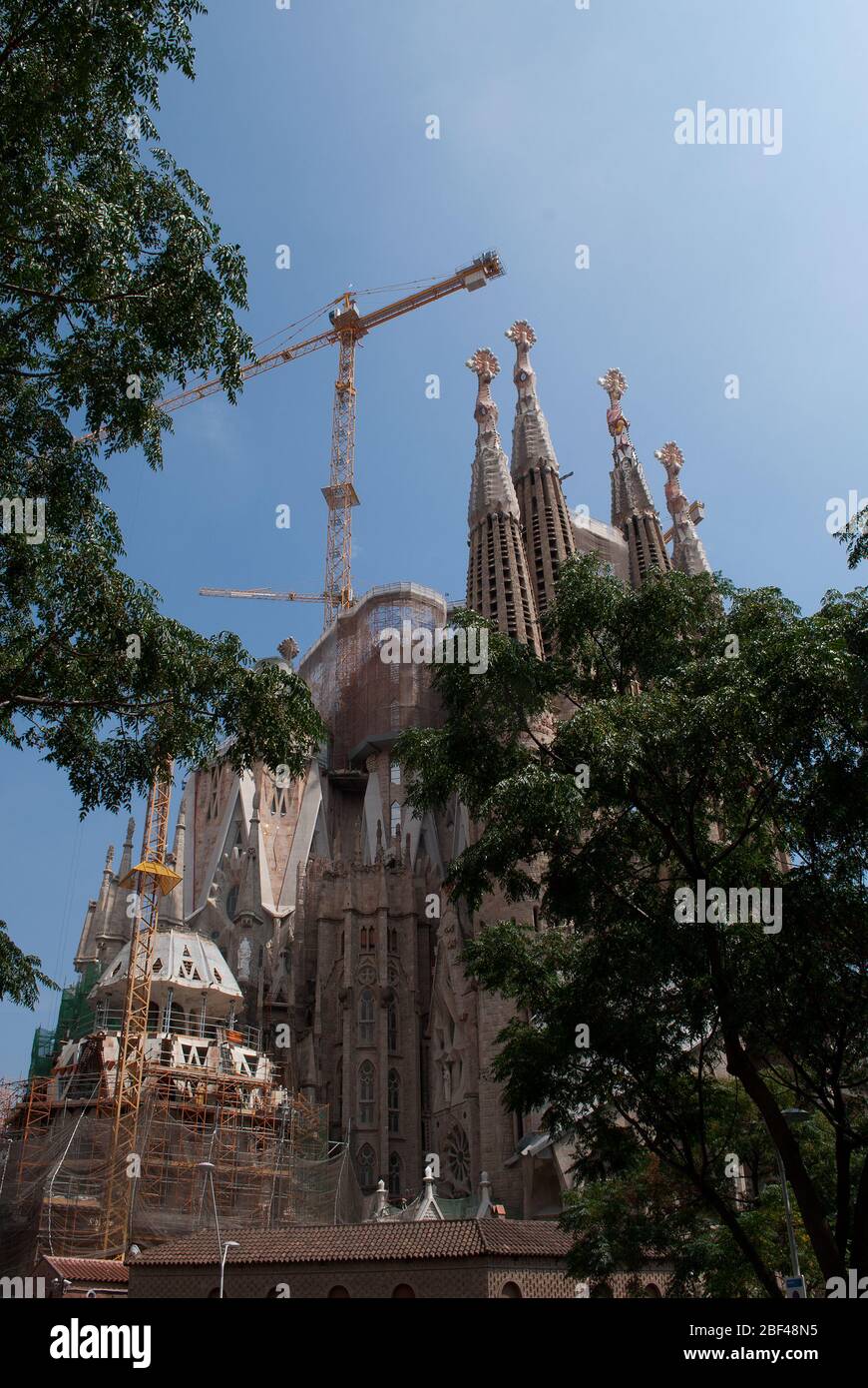 1880s Gothic Art Nouveau Architecture Sagrada Familia, Barcelona, Spain ...