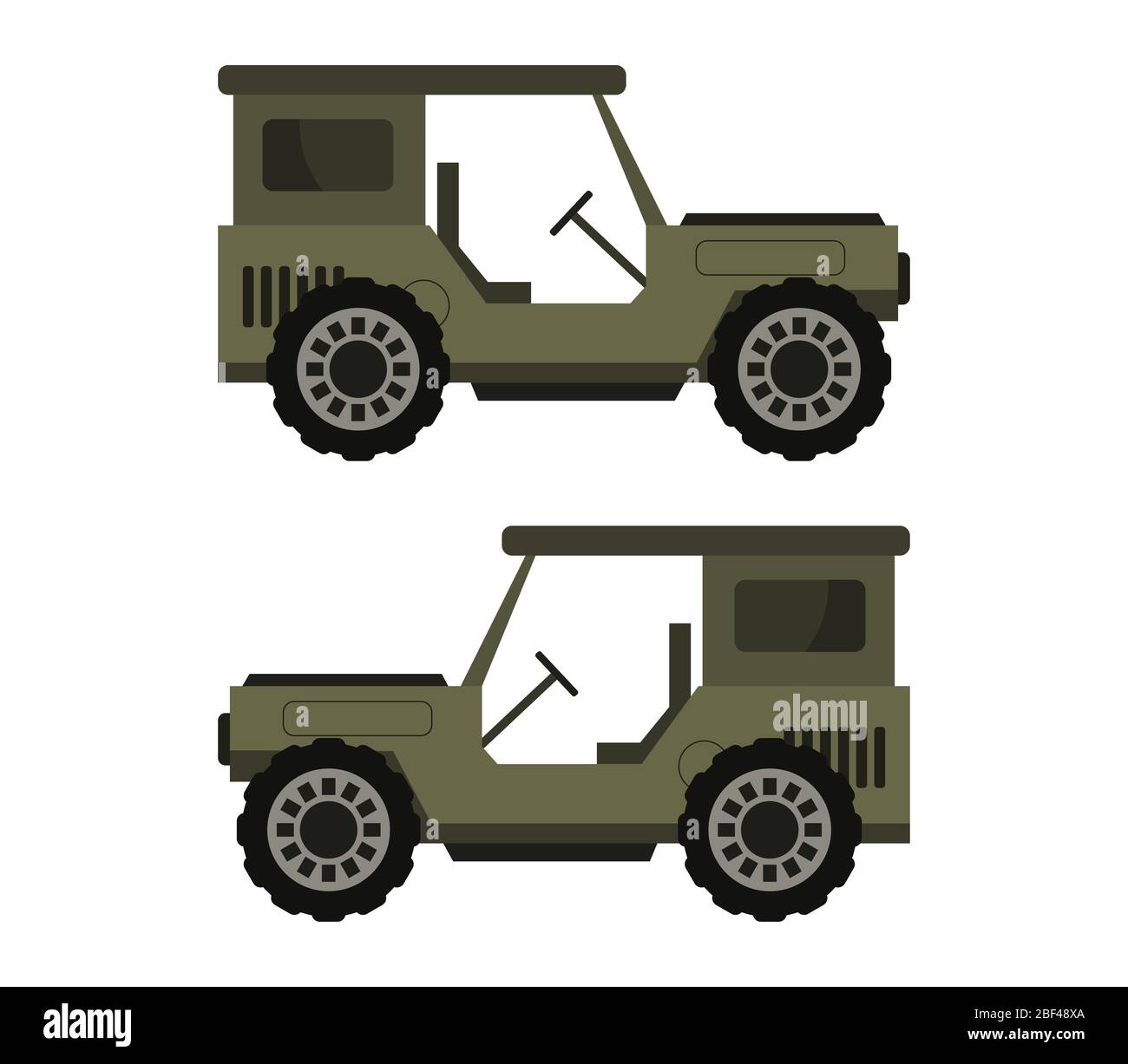military jeep icon illustrated in vector on white background Stock ...