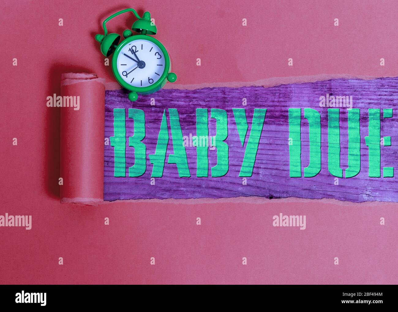 Handwriting text Baby Due. Conceptual photo about to born Under ...