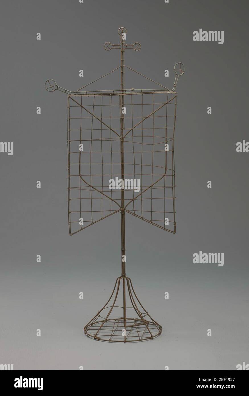 Wire frame banner on stand. In mourning symbolism of the nineteenth ...