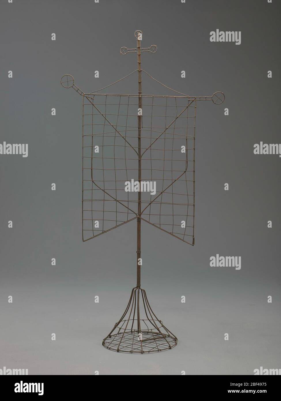 Wire frame banner on stand. In mourning symbolism of the nineteenth ...