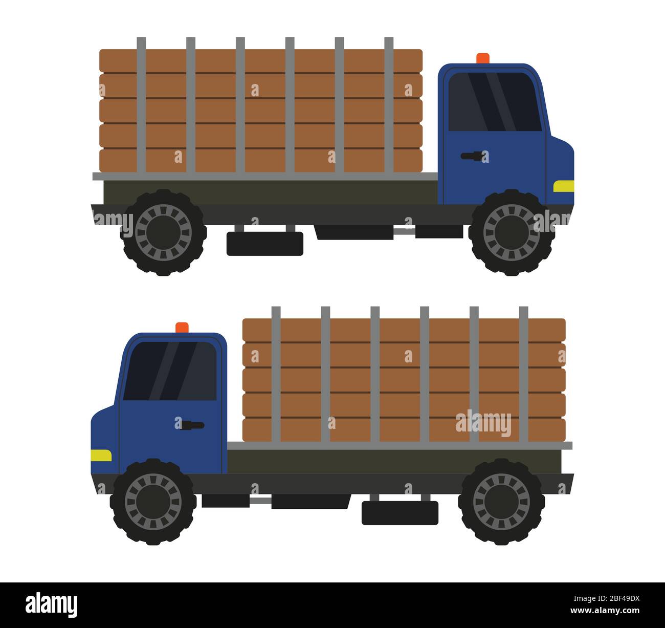 wood truck icon illustrated in vector on white background Stock Vector ...
