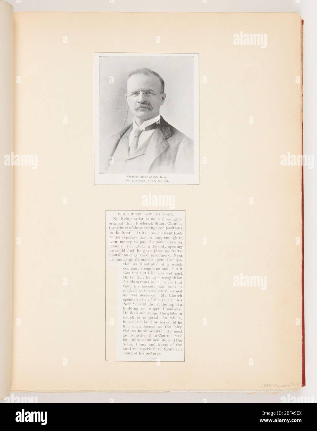 FS Church and His Work. Article and photograph of Frederick Stuart ...