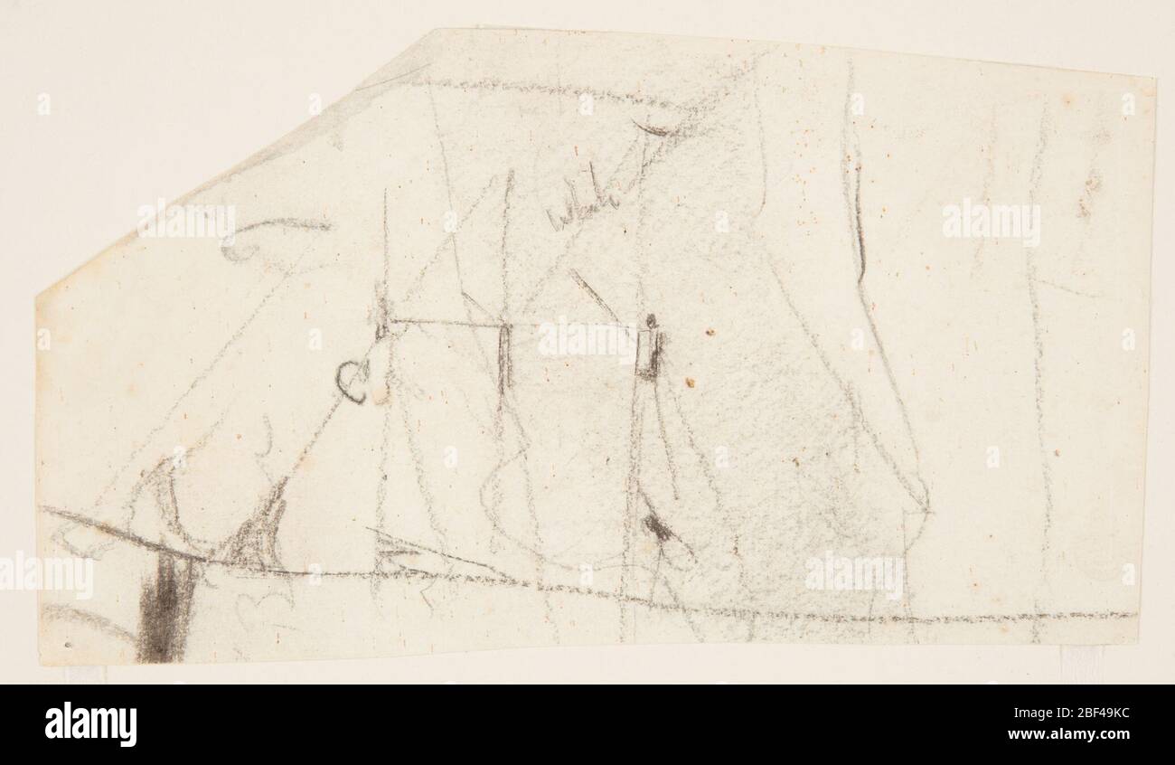 Sketches of Ships Masts. Horizontal view of masts of a ship shown with ...