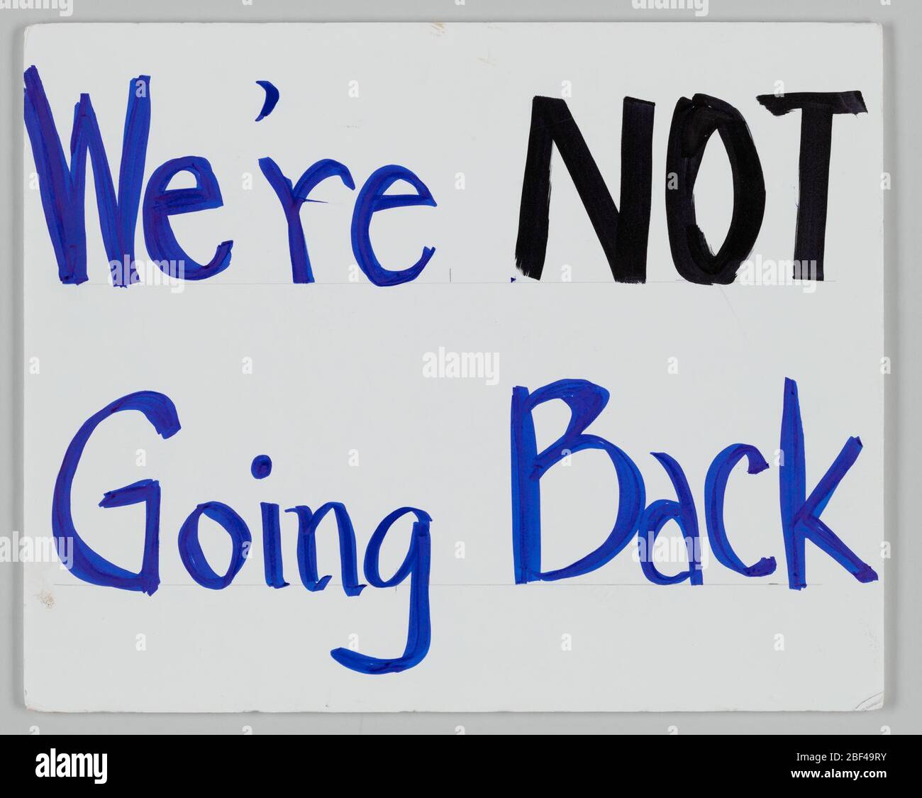 Poster from Womens March on Washington with Were NOT going back ...