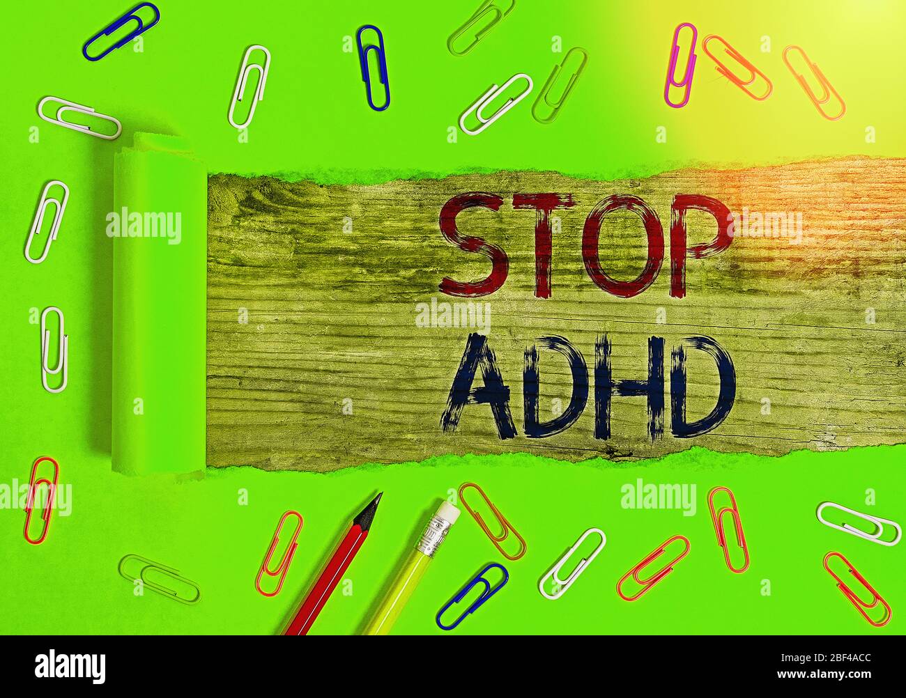 Text sign showing Stop Adhd. Business photo showcasing Put at end the ...