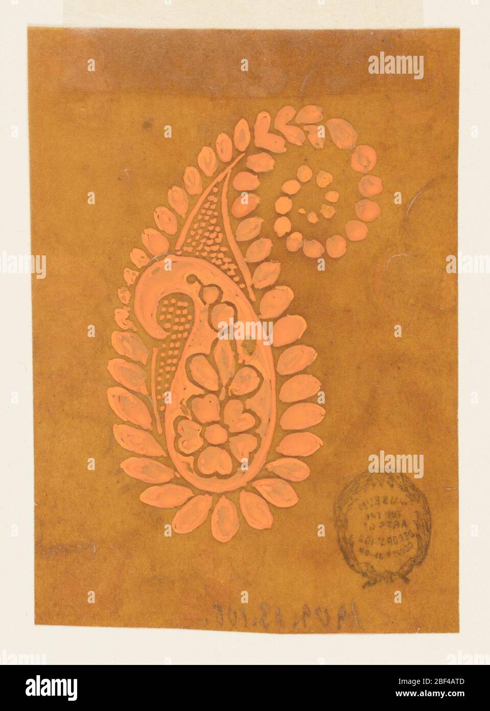 Design for Woven Paisley. Design for paisley (Persian woven cone). A ...