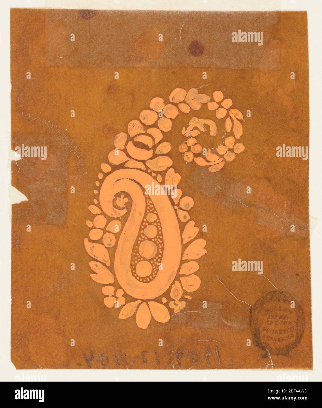 Design for Woven Paisley. Design for paisley (a woven Persian cone ...