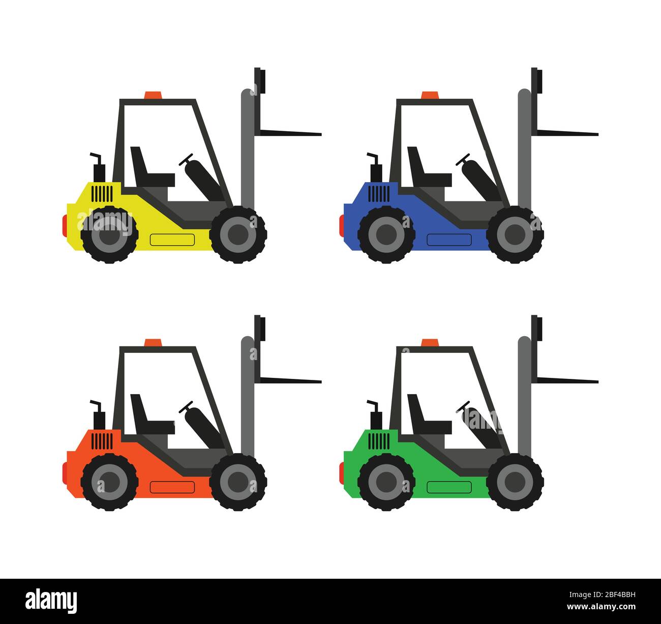 forklift truck icon illustrated in vector on white background Stock ...