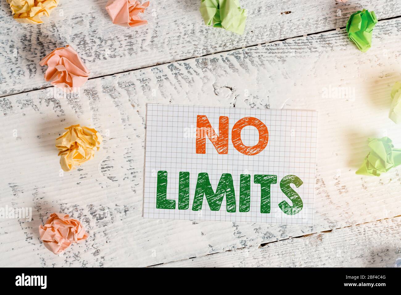 Text sign showing No Limits. Business photo text to do whatever you ...