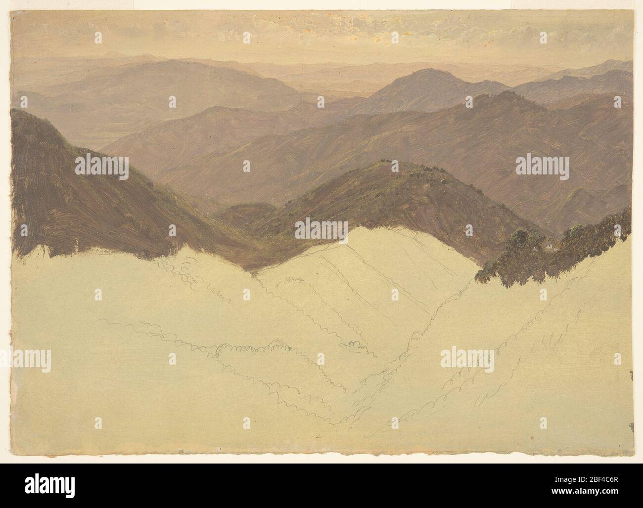 Unfinished landscape sketch hi-res stock photography and images - Alamy