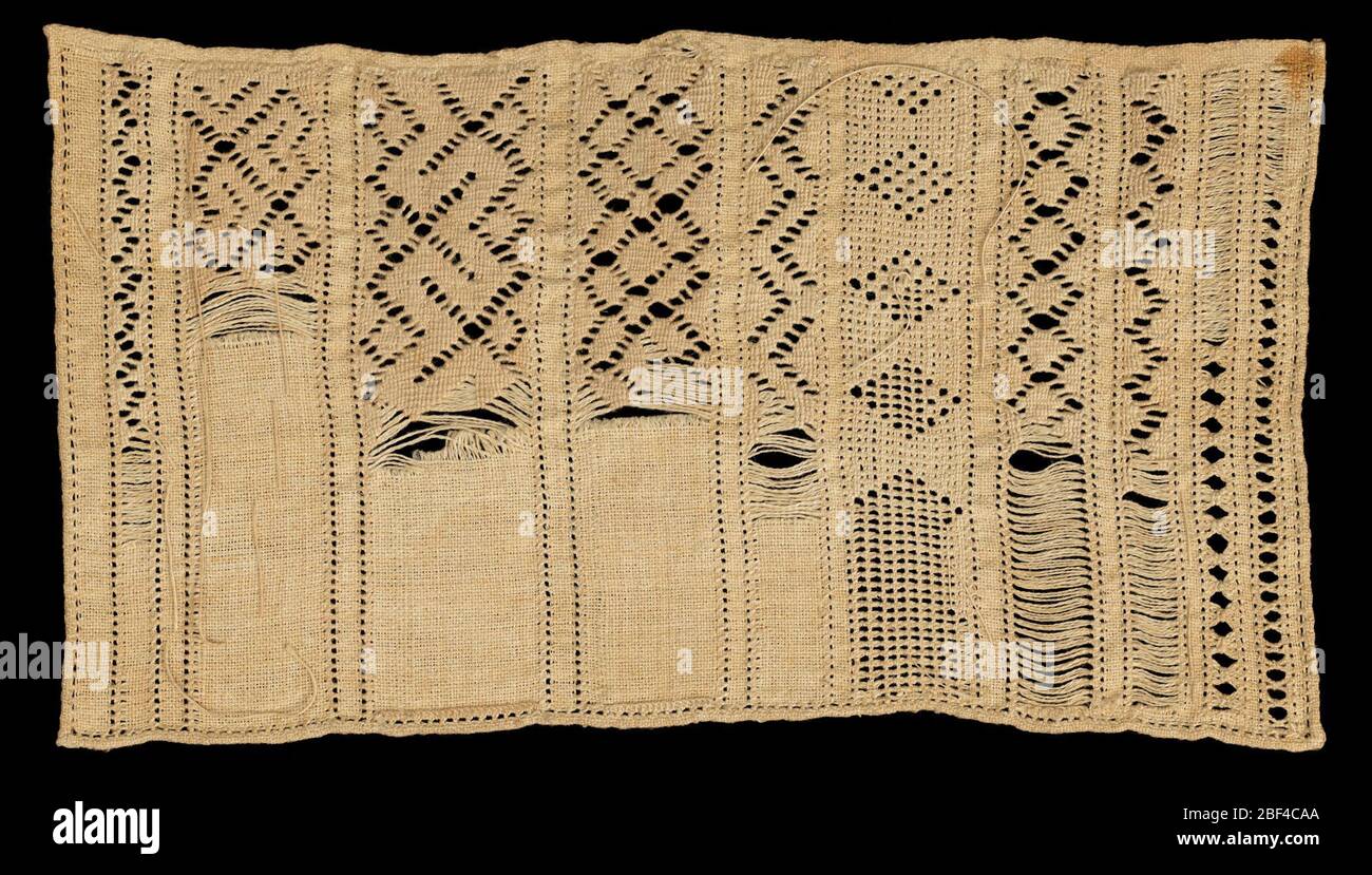 Unfinished Sampler. Sampler with ten cross borders Stock Photo - Alamy