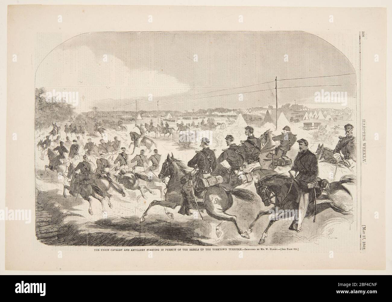 The Union Cavalry and Artillery Starting in Pursuit of the Rebels up ...