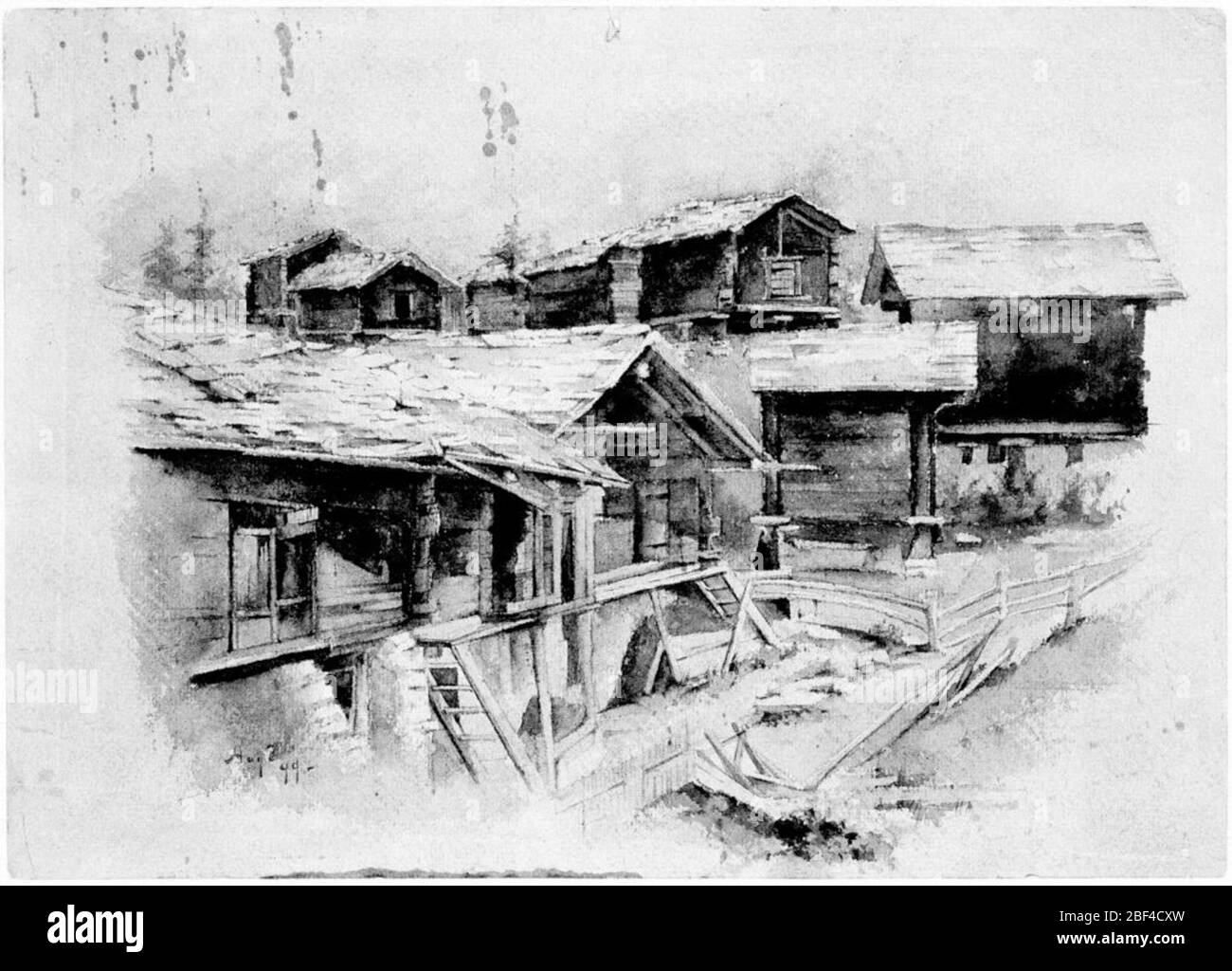 Low cost home in Black and White Stock Photos & Images - Alamy