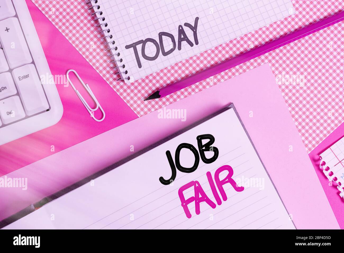 Handwriting text Job Fair. Conceptual photo event in which employers ...