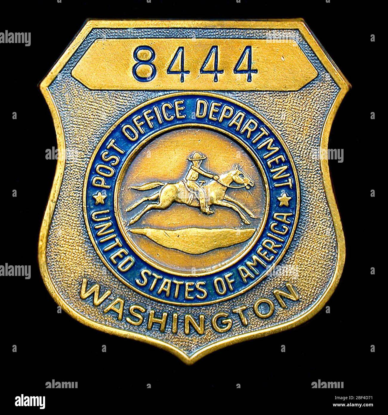 Postal clerk chest badge number 8444. U.S. Post Office Department clerk ...