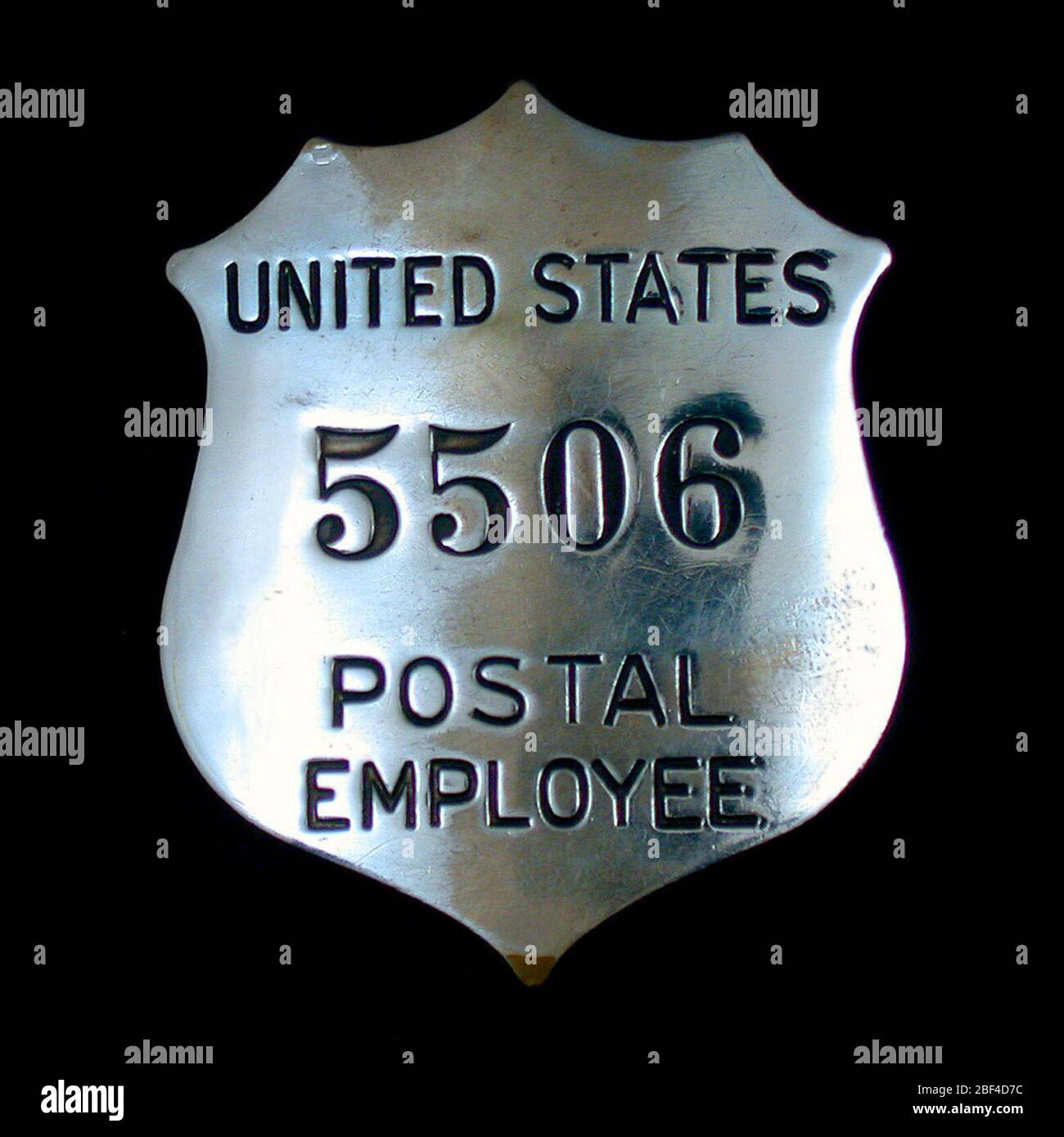 Postal employee chest badge number 5506. U.S. Post Office Department ...
