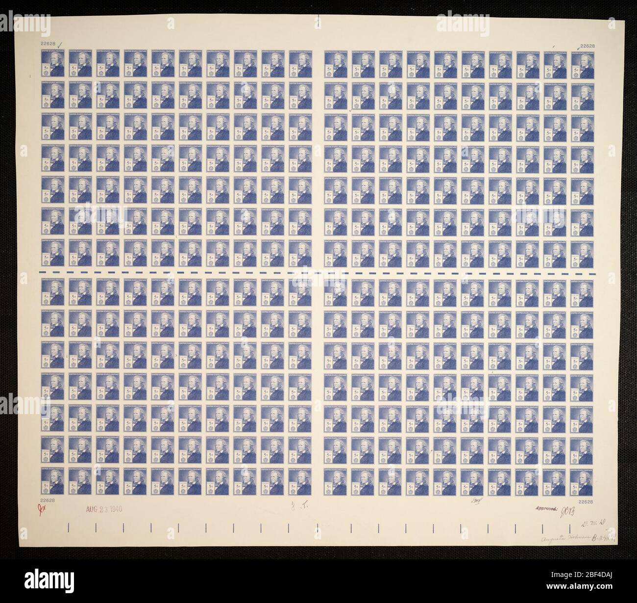 5c Elias Howe plate proof. Certified plate proofs are the last printed ...
