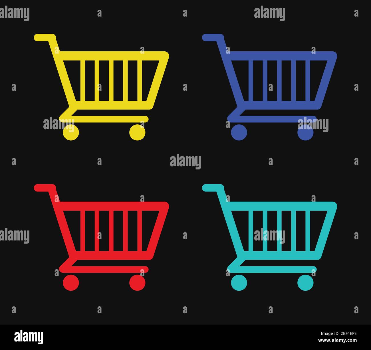 shopping cart icon illustrated in vector on white background Stock ...