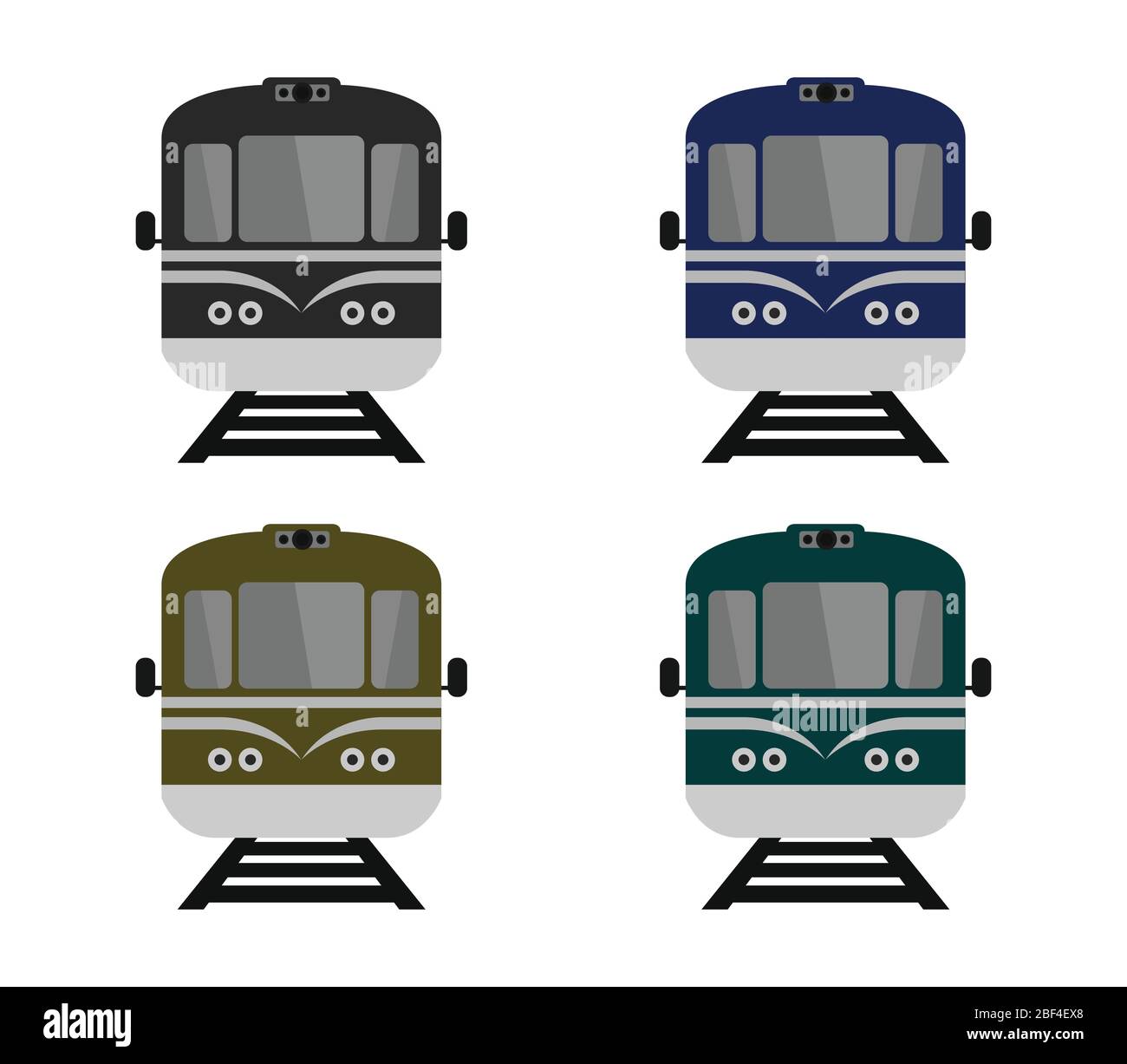 train icon illustrated in vector on white background Stock Vector Image ...