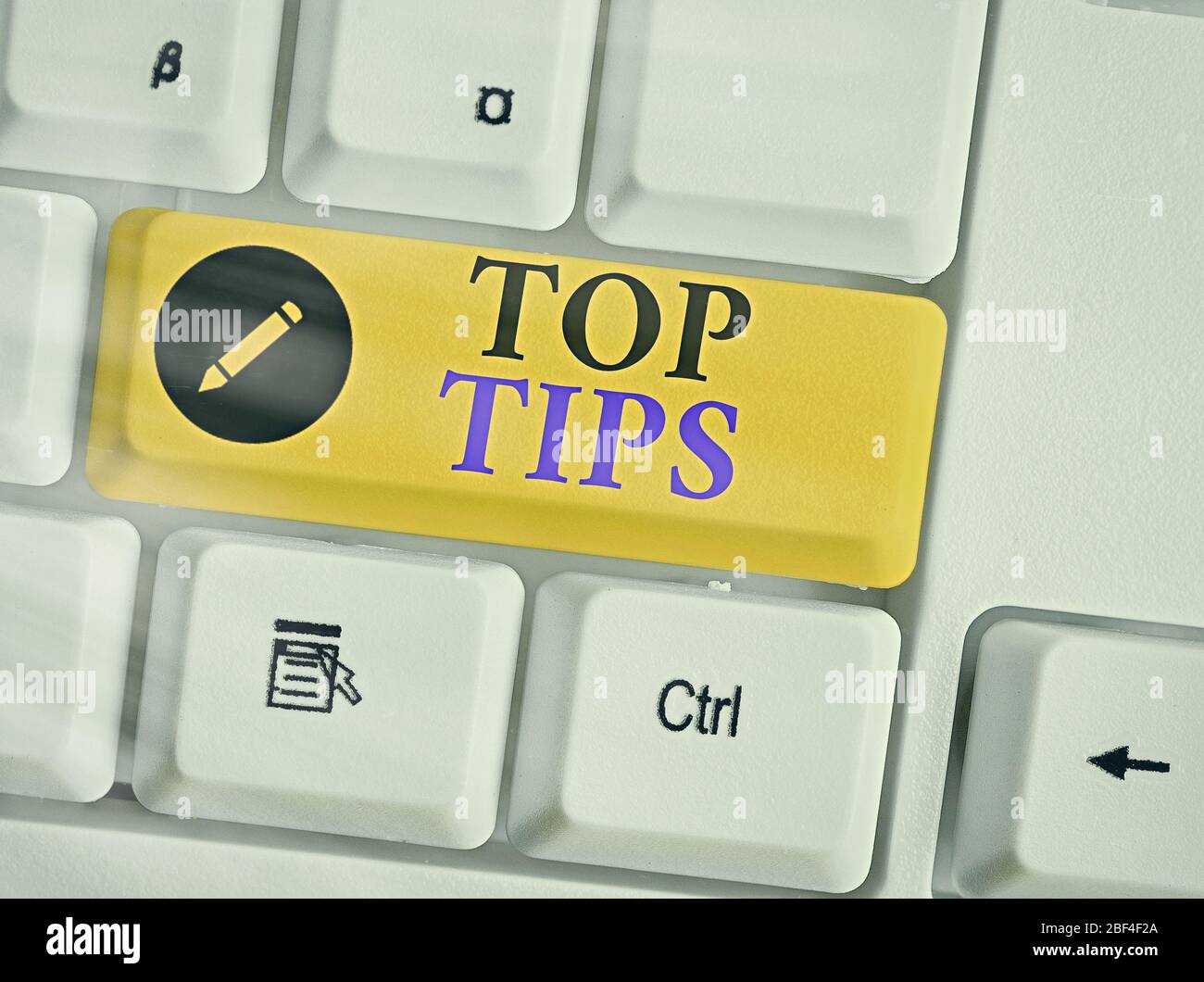 Conceptual hand writing showing Top Tips. Concept meaning a small but ...