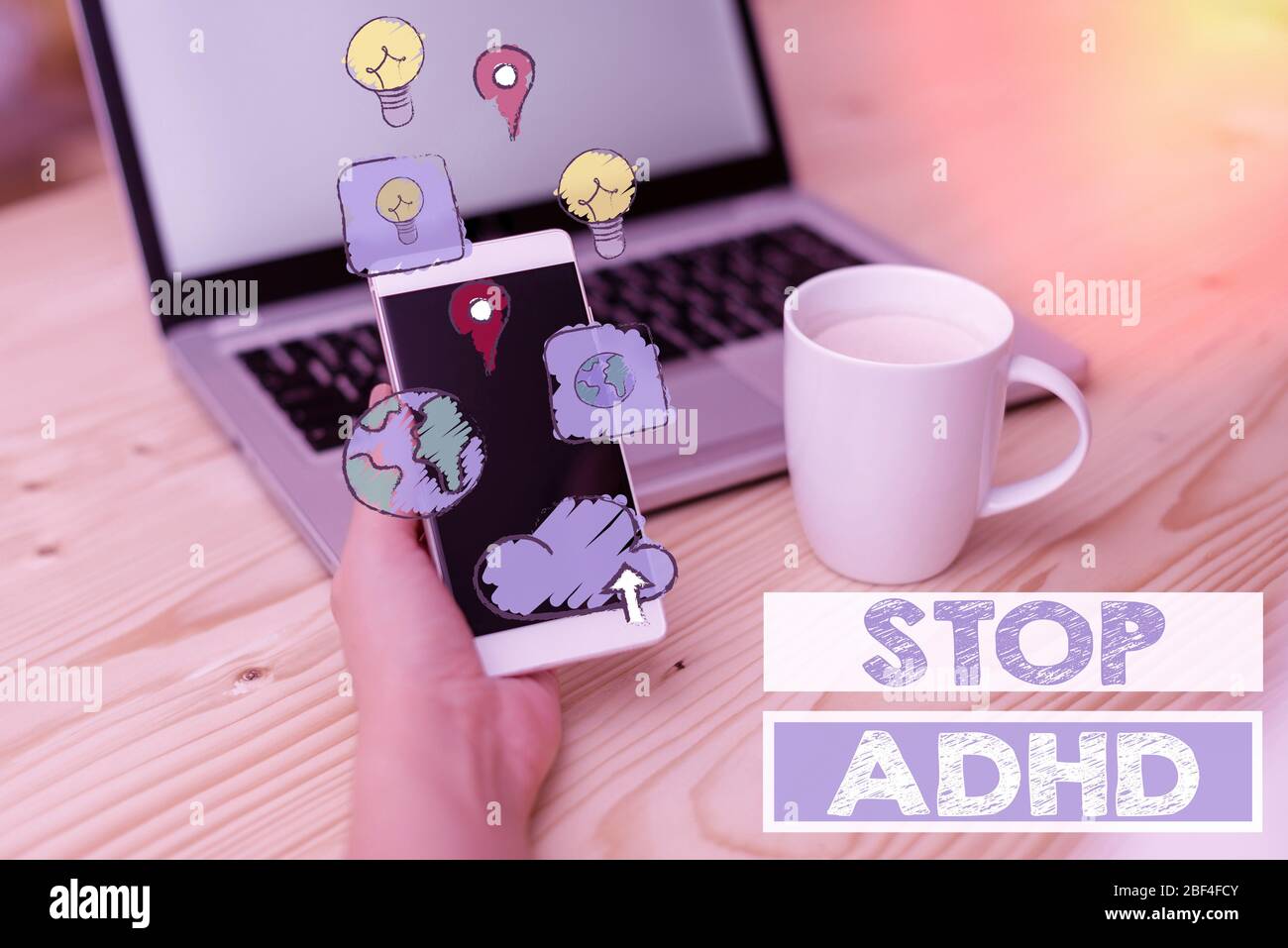 Text sign showing Stop Adhd. Business photo text Put at end the mental ...