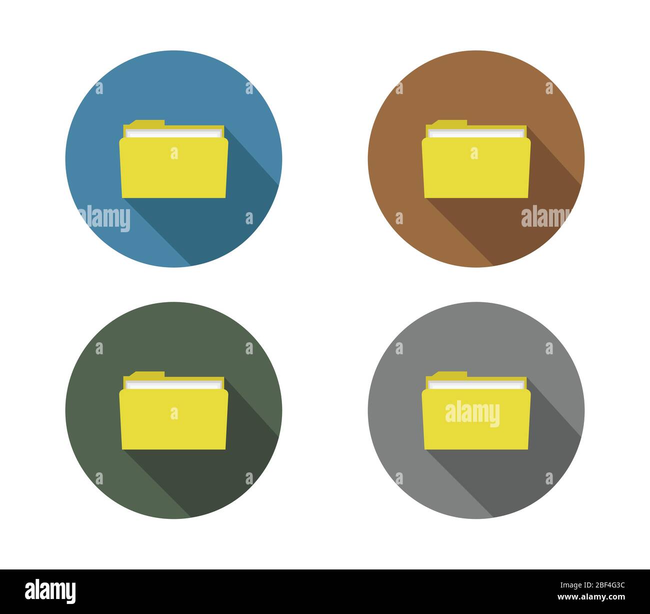 folder icon illustrated in vector on white background Stock Vector ...