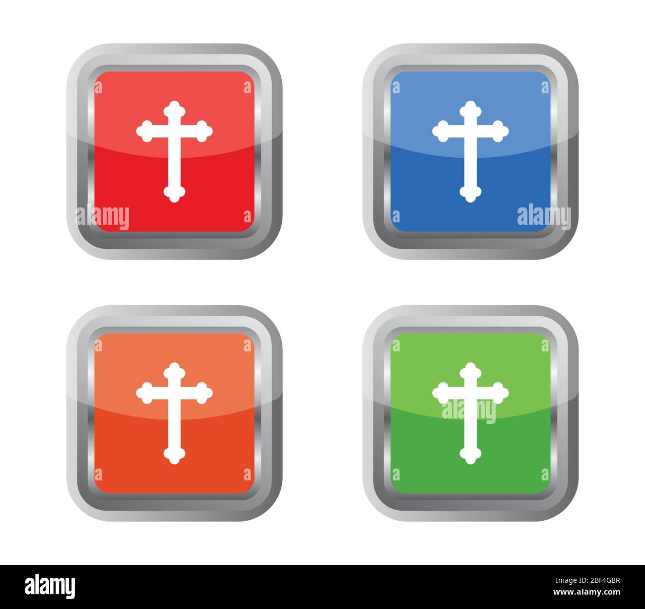 cross icon illustrated in vector on white background Stock Vector Image ...