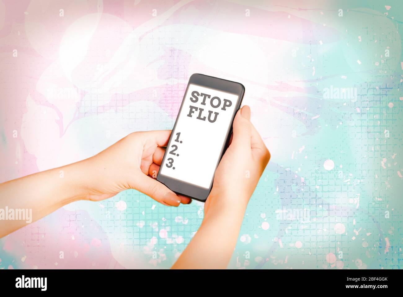 Text sign showing Stop Flu. Business photo showcasing Treat the ...