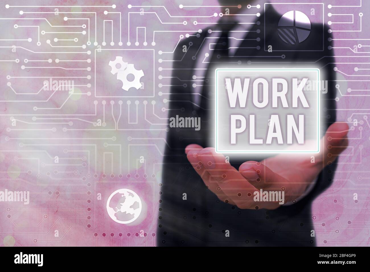 Conceptual hand writing showing Work Plan. Concept meaning project to ...