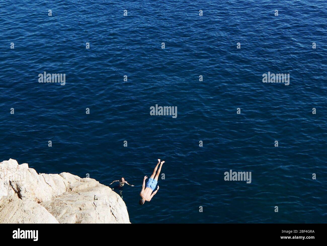 The Jump - Jumping into the Adriatic sea from the cliffs below the ...