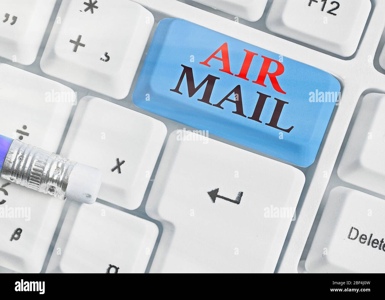 Conceptual hand writing showing Air Mail. Concept meaning the bags of ...