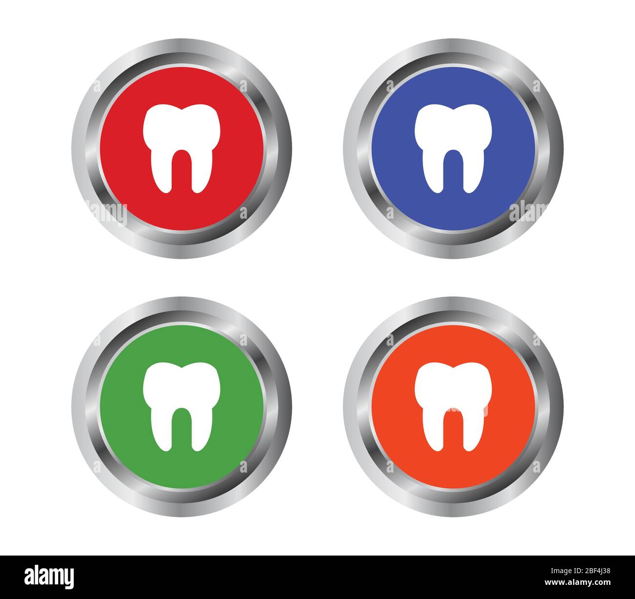 tooth icon illustrated in vector on white background Stock Vector Image ...