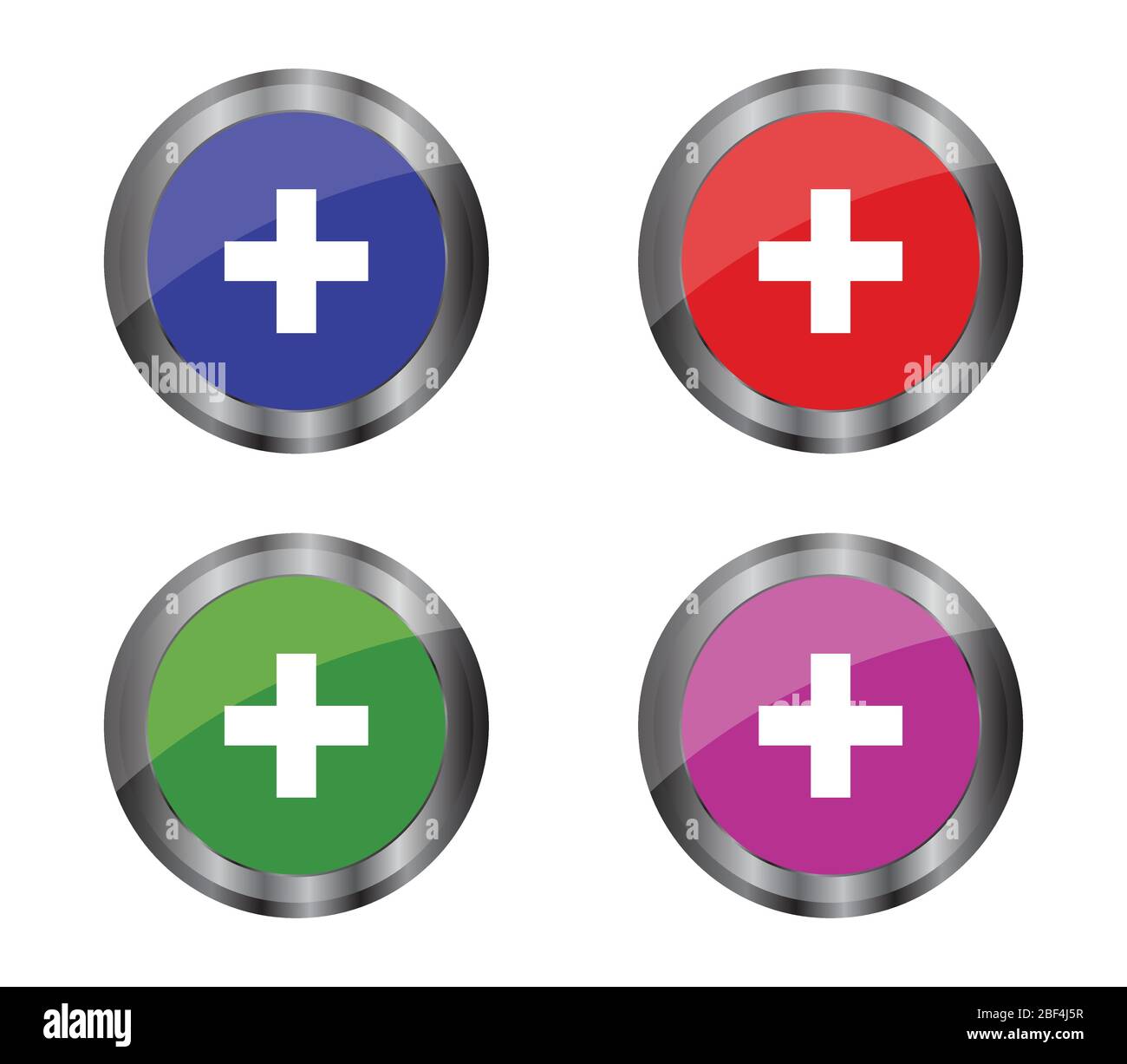 plus button icon illustrated in vector on white background Stock Vector ...