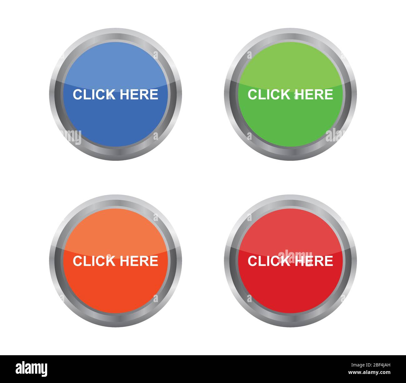 click here icon illustrated in vector on white background Stock Vector ...