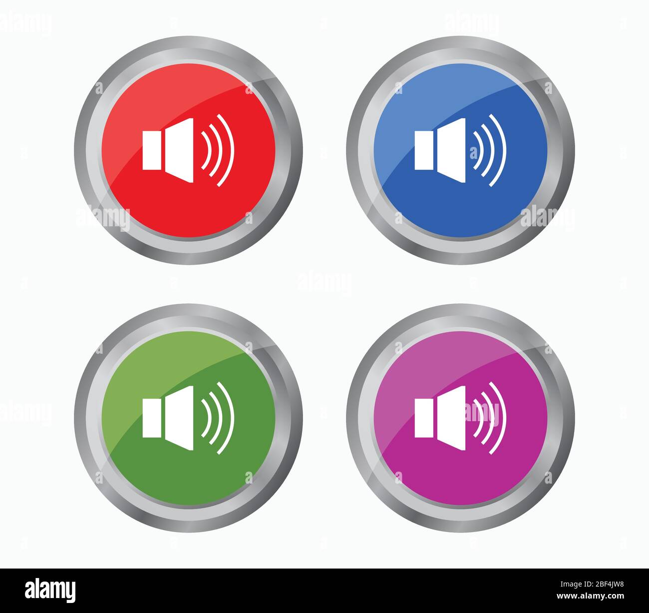 volume button icon illustrated in vector on white background Stock ...