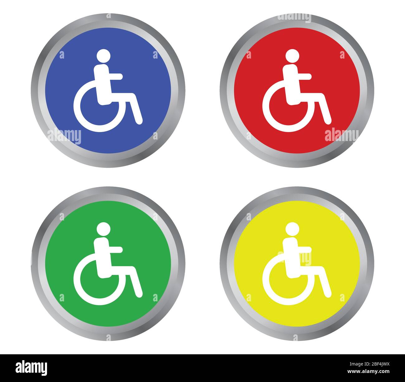disabled button icon illustrated in vector on white background Stock ...